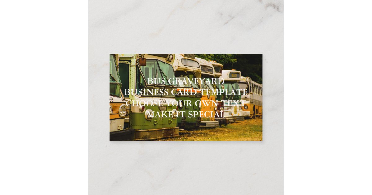 BUS GRAVEYARD BUSINESS CARD TEMPLATE | Zazzle