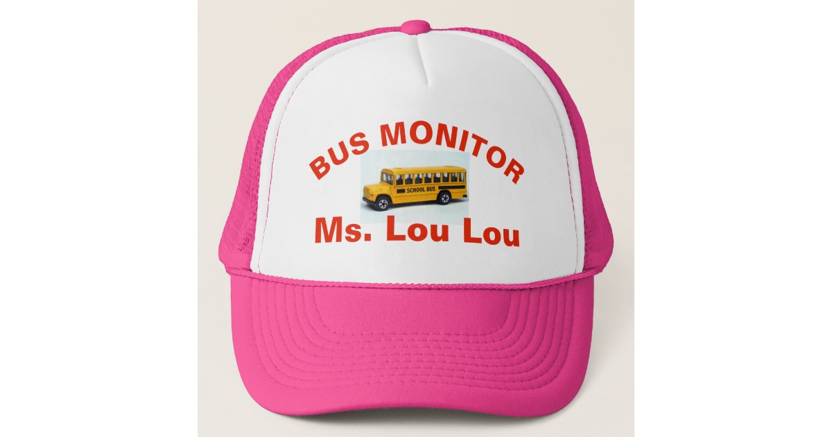 BUS MONITOR PINK HAT | Zazzle