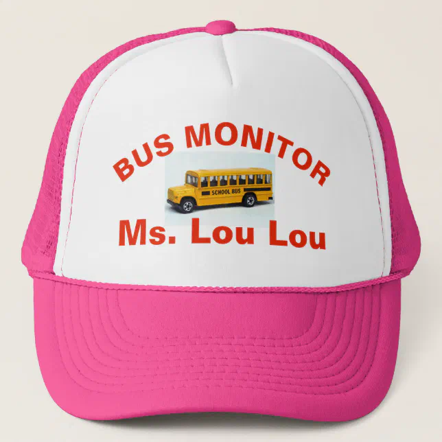 BUS MONITOR PINK HAT | Zazzle