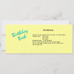 Bus Pass Birthday Party Invitation | Zazzle