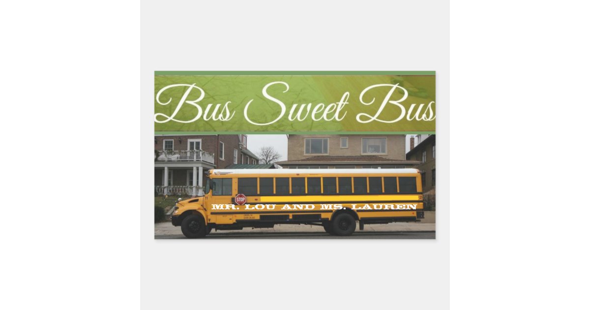 Bus Sweet Bus School Bus sticker | Zazzle