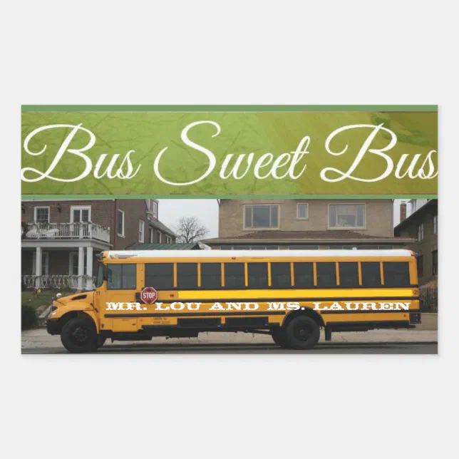 Bus Sweet Bus School Bus sticker | Zazzle