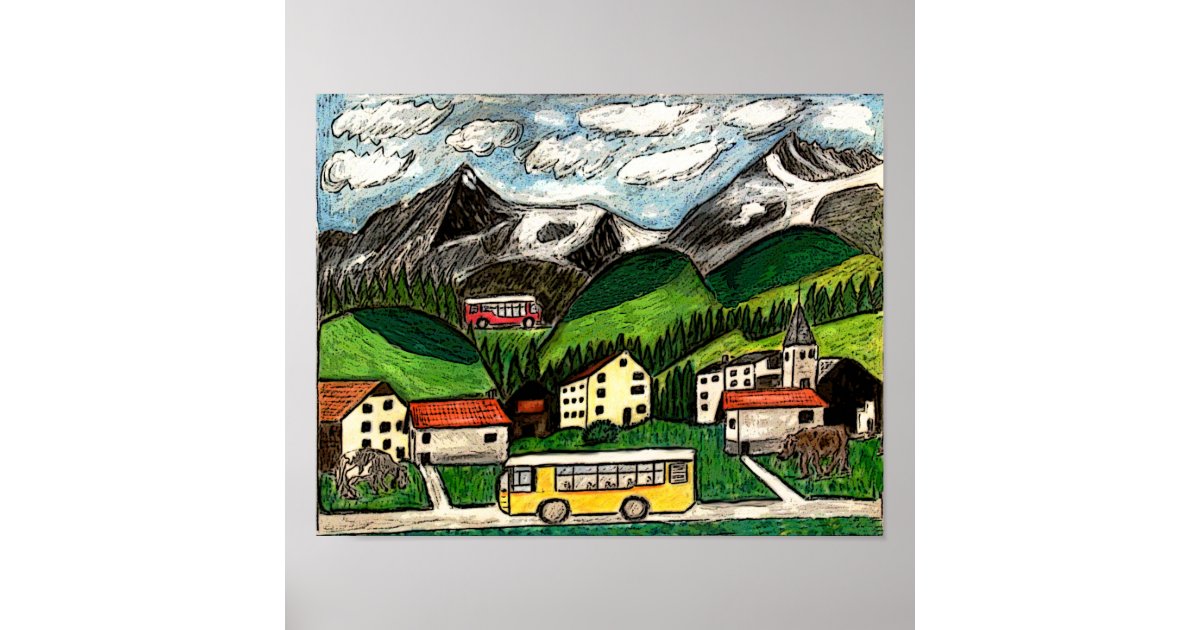 Bus Travel Poster | Zazzle