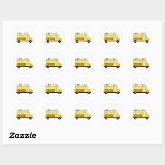 Bus Wheels Song Classic Round Sticker | Zazzle