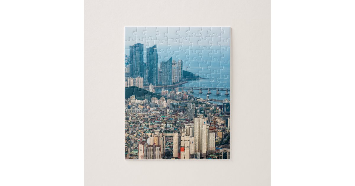 Busan city Skyline. Yeongnam province, South Korea Jigsaw Puzzle | Zazzle