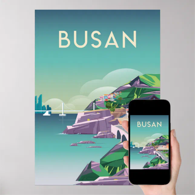 Busan South korea travel poster | Zazzle