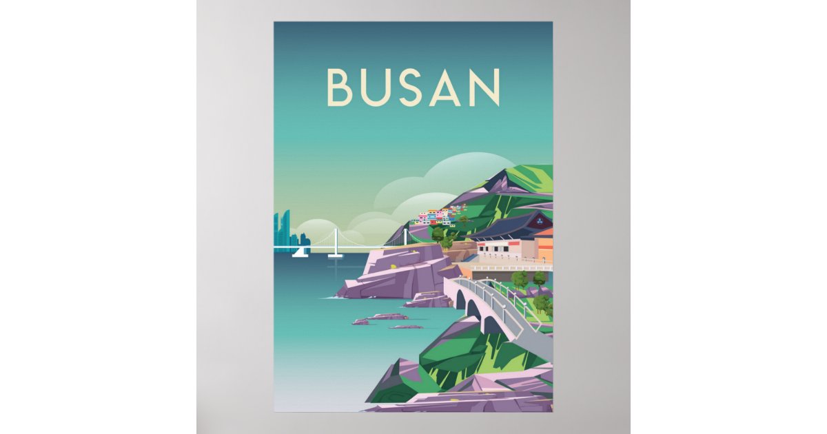 Busan South korea travel poster | Zazzle