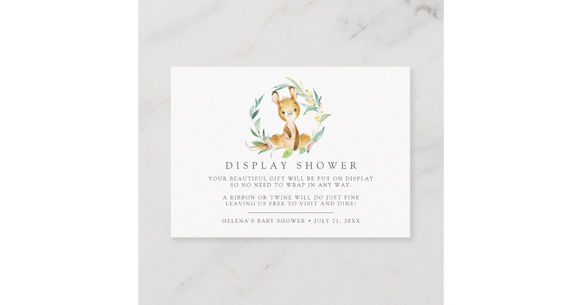 Bush Baby Kangaroo Baby Shower Gift Display Enclosure Card | Zazzle