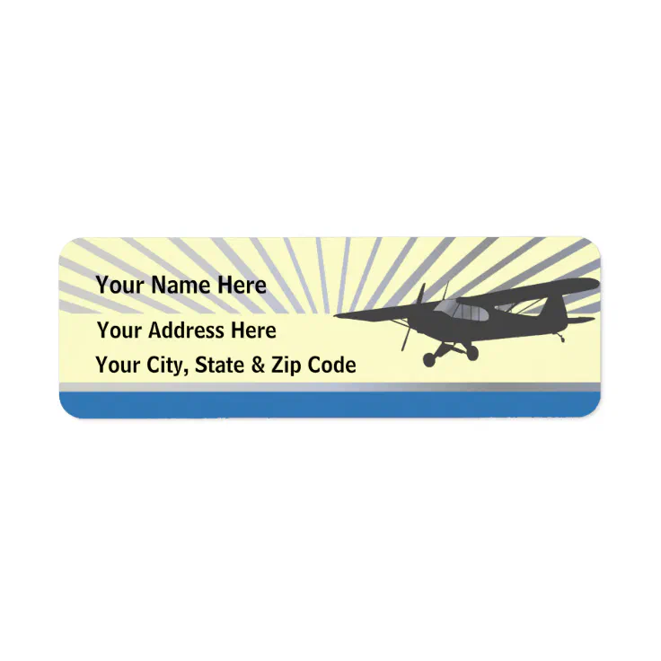 Bush Plane Label | Zazzle