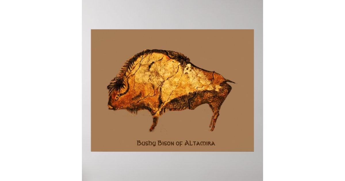 Bushy Bison of Altamira Poster | Zazzle