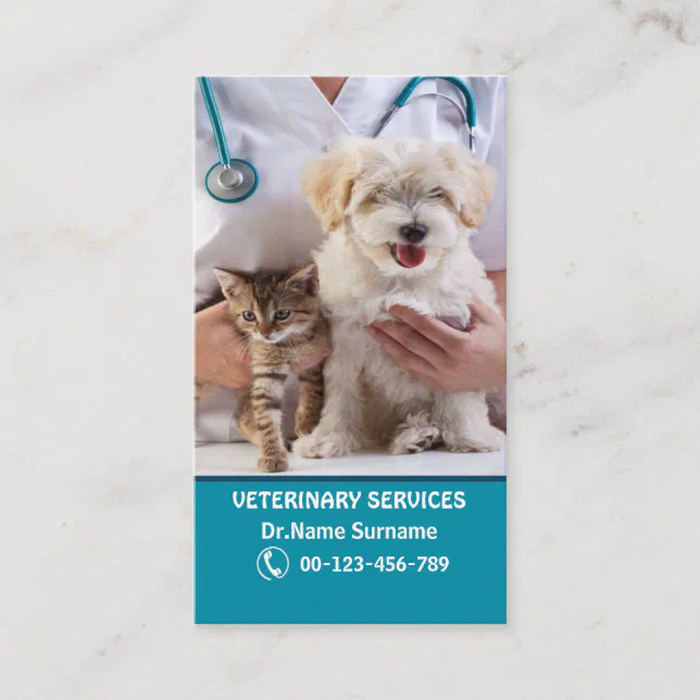 Busines for Veterinary Doctor or Clinic Business Card | Zazzle