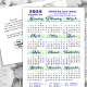 Business 20245 Calendar Modern Blue Script Simple Holiday Postcard | Zazzle