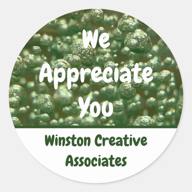 Business Abstract Customer Employee Appreciation Classic Round Sticker ...