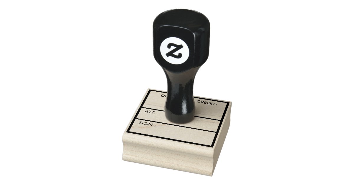 Business Accounting Debit Credit Custom Stamp | Zazzle