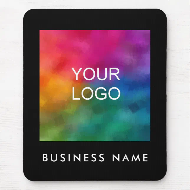 Business Add Your Company Logo Image Text Template Mouse Pad | Zazzle