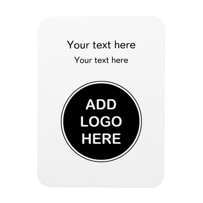 Business Add Your Logo Magnets | Zazzle