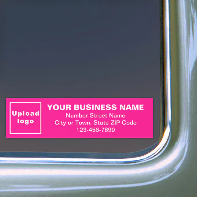 Business Address and Phone Number on Pink Bumper Sticker | Zazzle