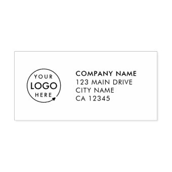 Business Address | Logo Professional Corporate Rubber Stamp | Zazzle