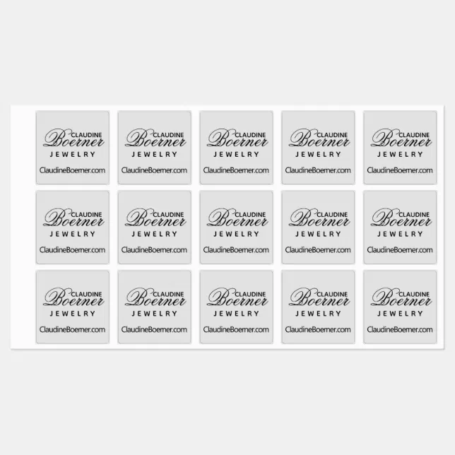 Business Artist Crafter Waterproof Square Labels | Zazzle