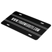 Business Black and White Website Text Template License Plate | Zazzle