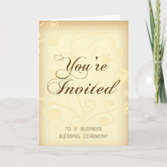 Business Blessing Invitation Card - You're Invited | Zazzle.com