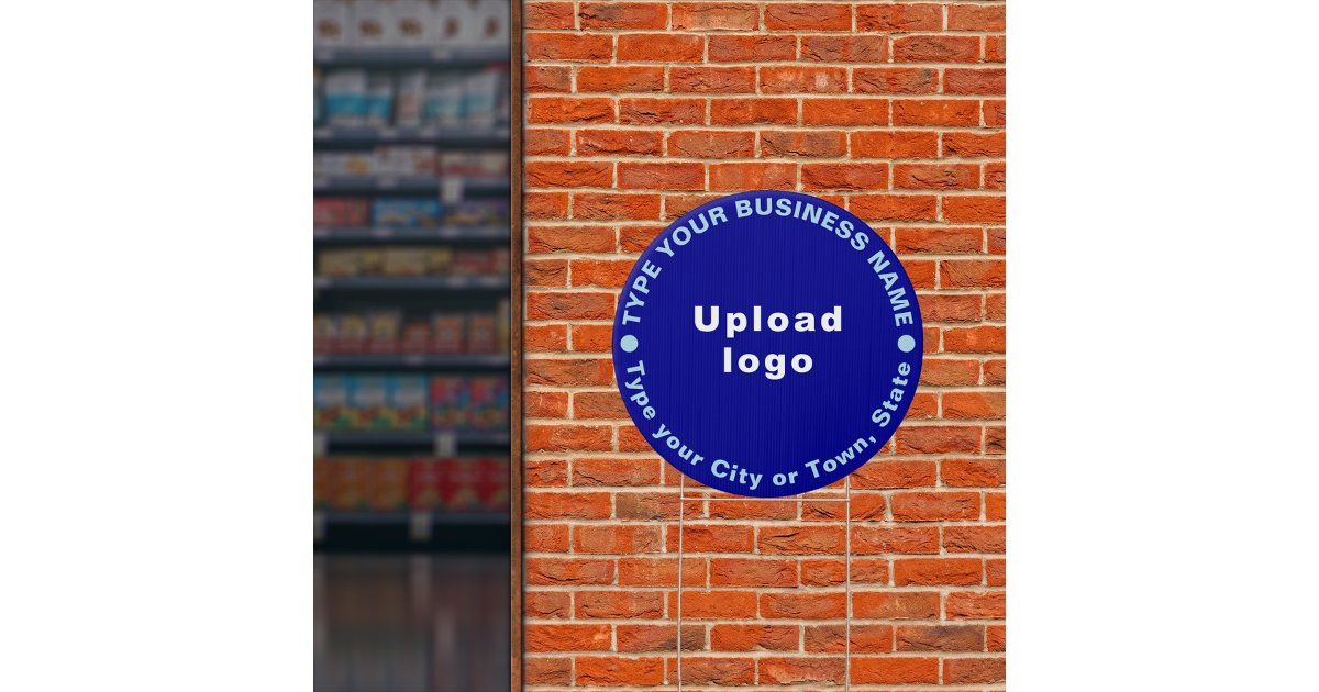 Business Blue Round Yard Sign | Zazzle