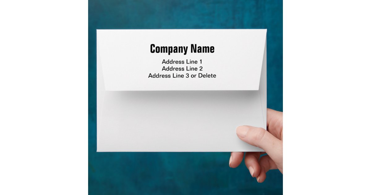 Business Bold Company Name Return Address Template Envelope | Zazzle