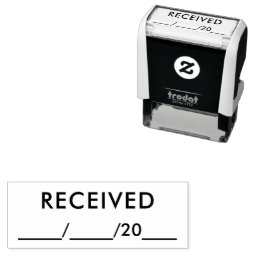Business Bookkeeping Black Ink RECEIVED with Date Self-inking Stamp ...