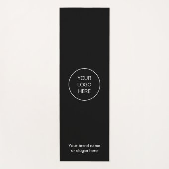 Business Brand Logo Modern Yoga Mat | Zazzle