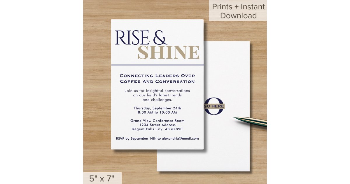 Business Breakfast Networking Event Invitation | Zazzle