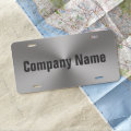 Business Brushed Metal Look Company Name Template License Plate | Zazzle