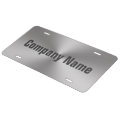 Business Brushed Metal Look Company Name Template License Plate | Zazzle