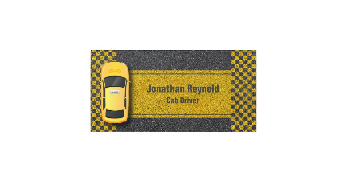 Business Cab Driver Yellow Taxi Service Door Sign | Zazzle