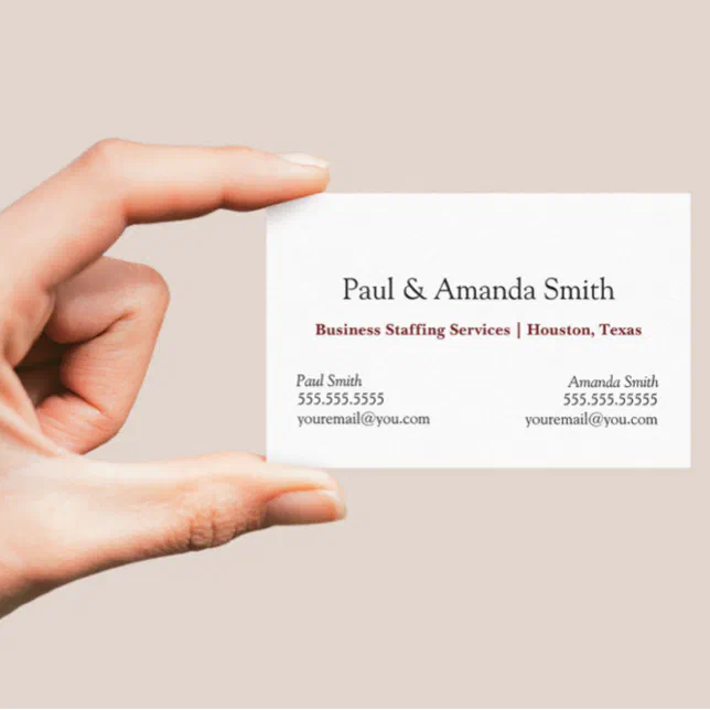 Business Card - 2 names | Zazzle