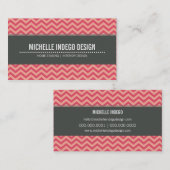BUSINESS CARD bold bright chevron pattern | Zazzle