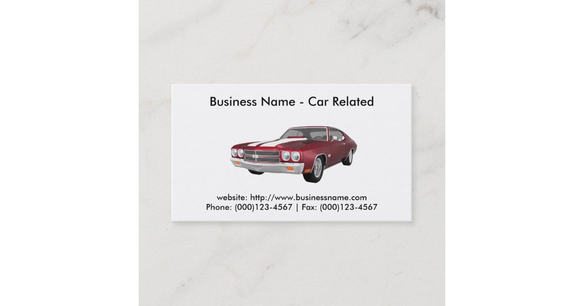 Business Card: Cars / Automotive Business Card | Zazzle