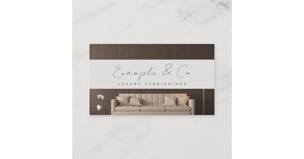 Business Card, customizable photo furnishings Business Card | Zazzle