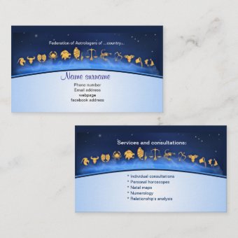 Business card for astrologer | Zazzle