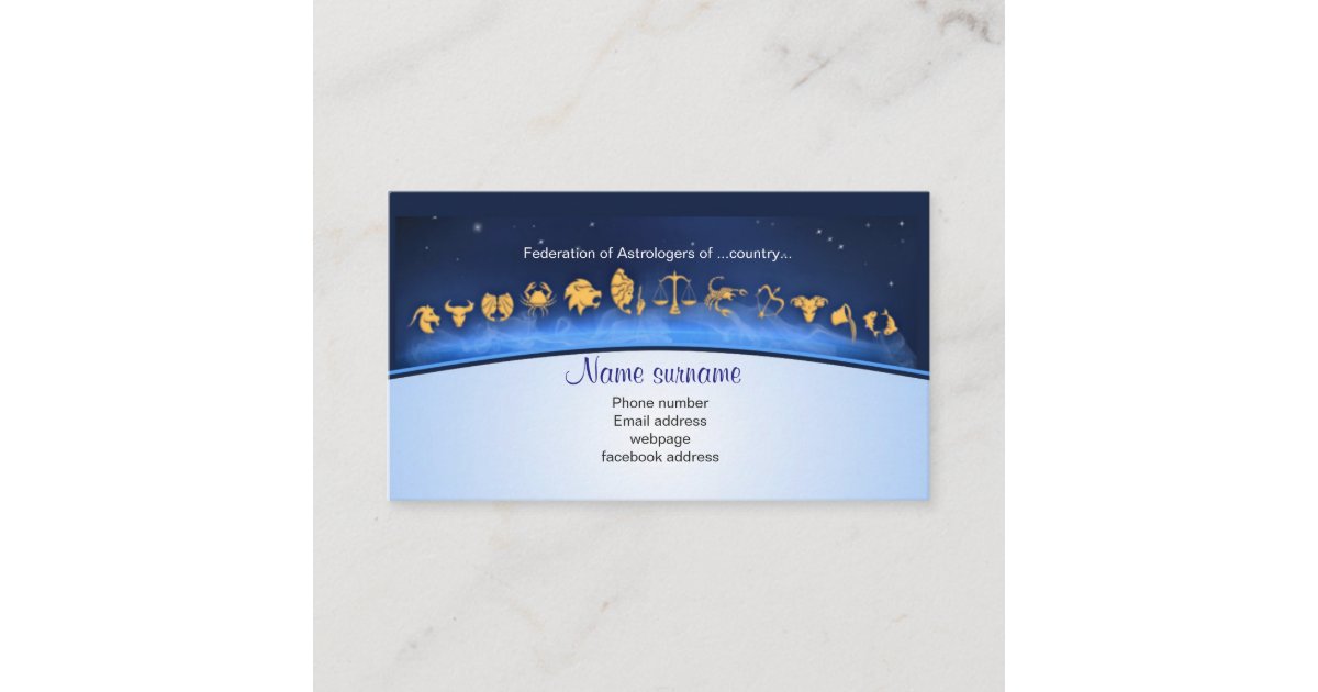 Business card for astrologer | Zazzle