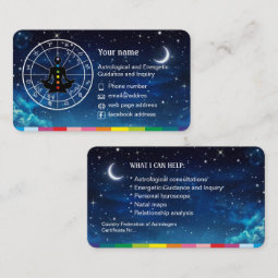 Business card for astrologer. | Zazzle