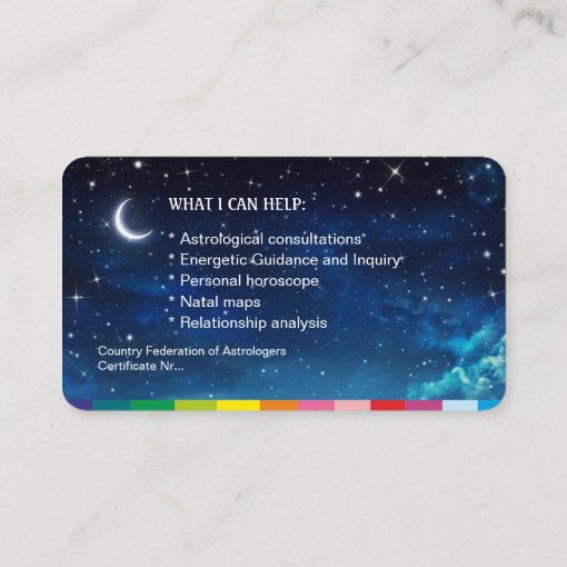 Business card for astrologer. | Zazzle