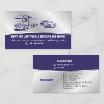 Business card for Auto services | Zazzle