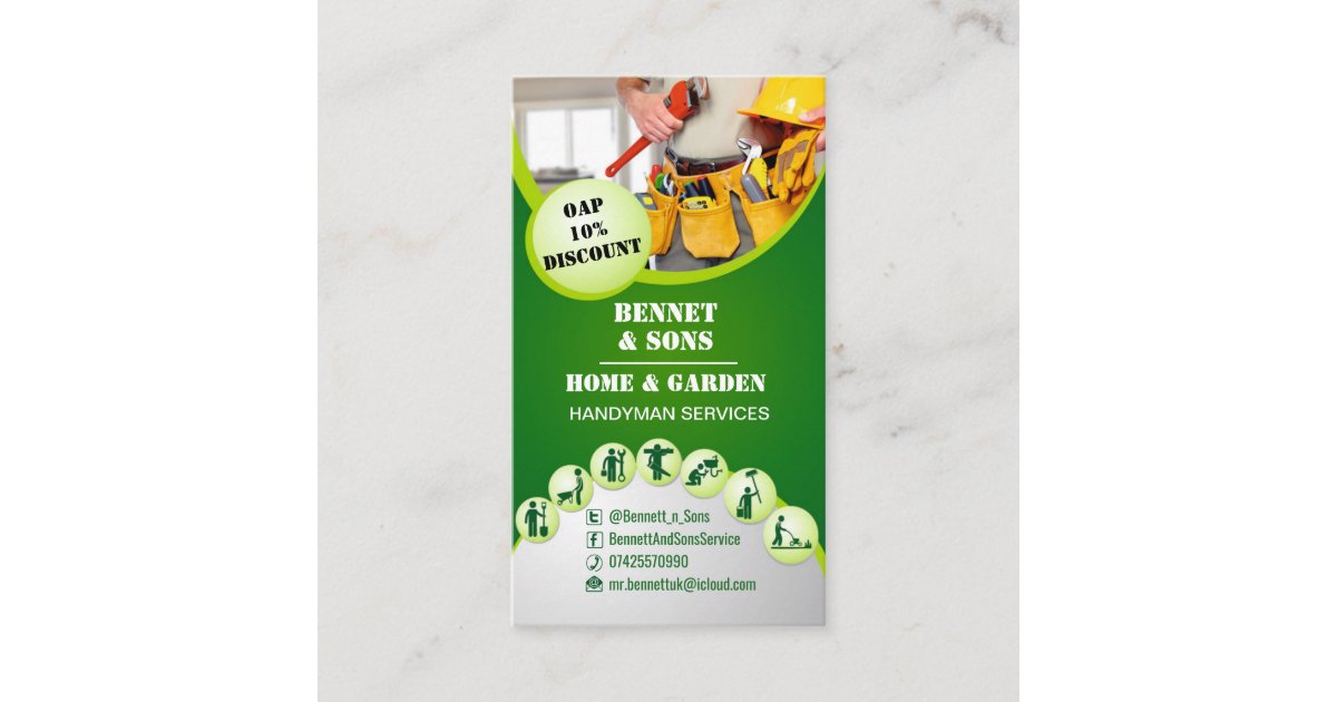 Business card for Handyman services | Zazzle