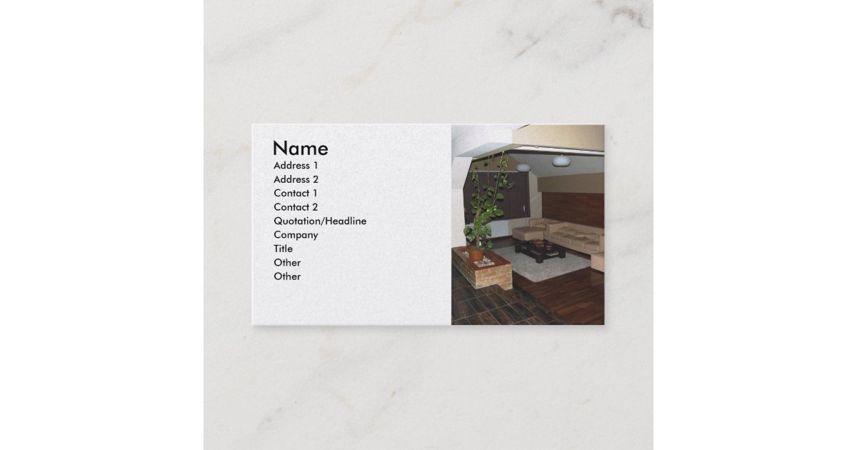 Business card for interior designers | Zazzle
