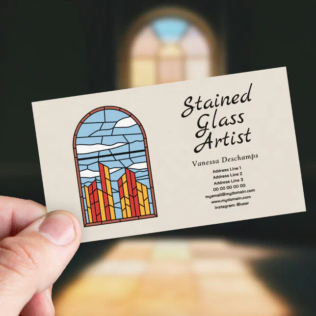 Business Card for Stained Glass Artist | Zazzle