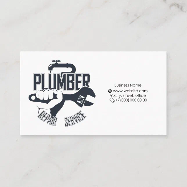 Business card for the plumber | Zazzle