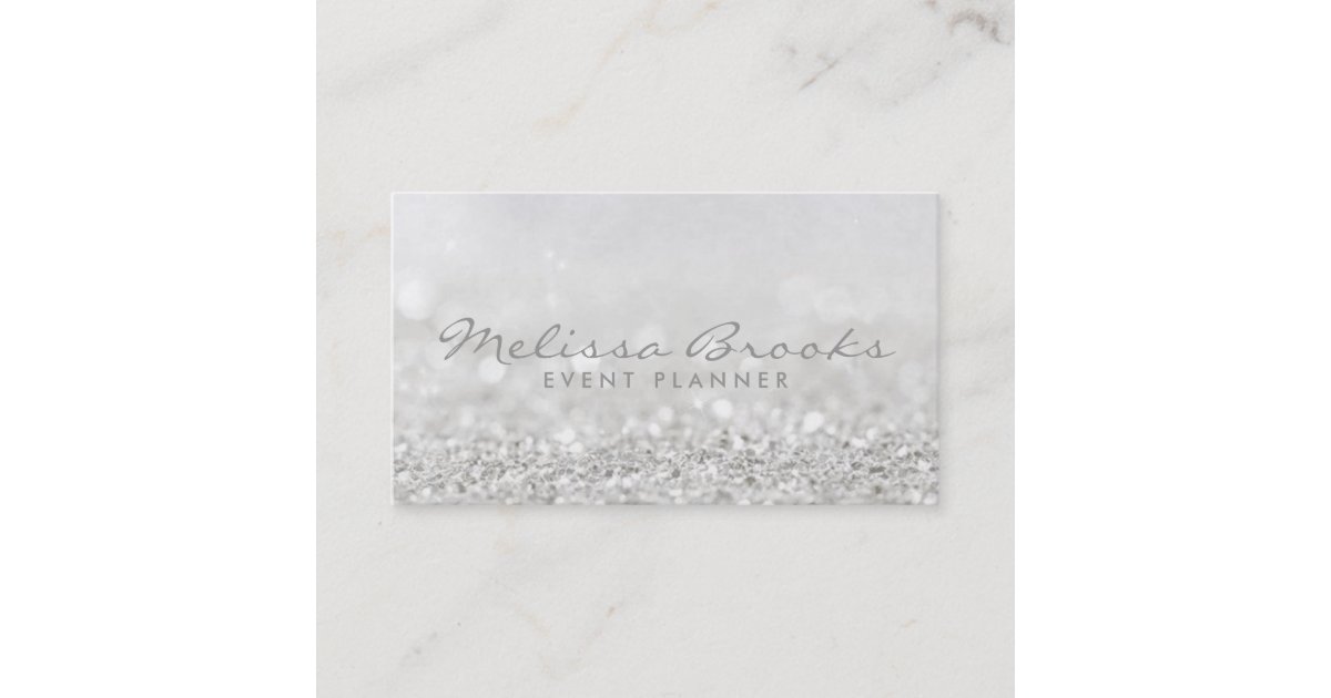Business Card | Glitter Design | Zazzle