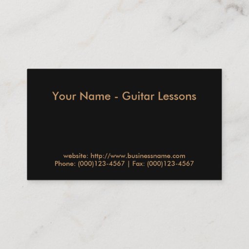 Business Card: Guitar Lessons Business Card | Zazzle