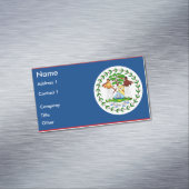 Business Card Magnet with Flag of Belize | Zazzle