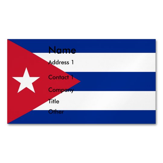 Business Card Magnet with Flag of Cuba | Zazzle.com